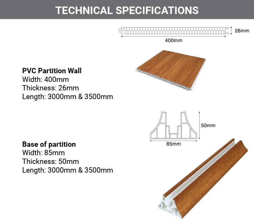 Wood grain PVC partition walls distributed in Vietnam: Durable and ...