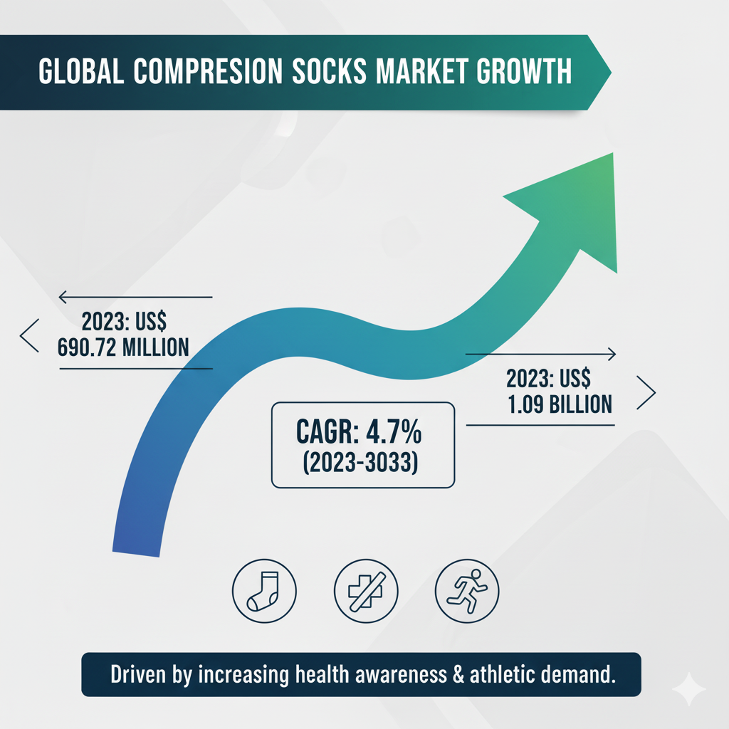 Global Compression Socks Market to Reach US$ 1.09 Billion by 2033 ...
