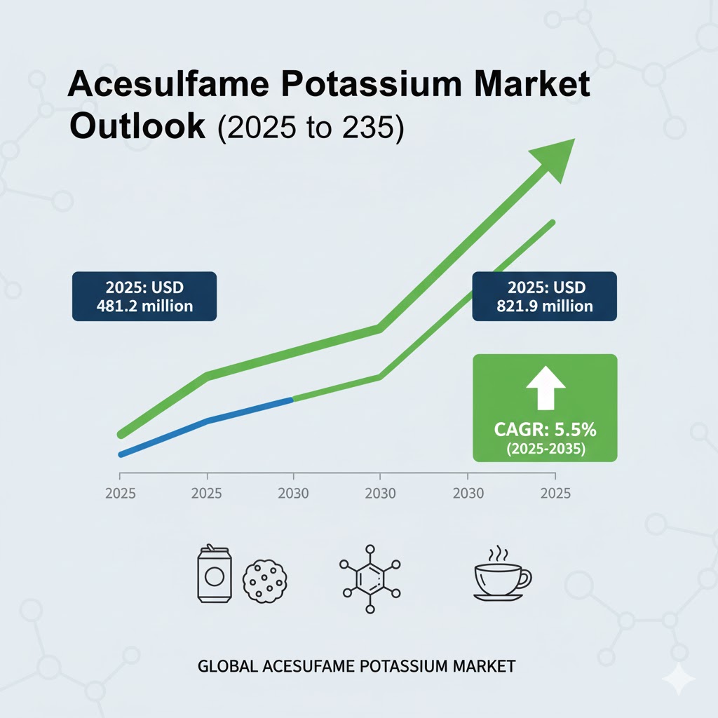 Acesulfame Potassium Market to Reach USD 821.9 Million by 2035, Rising ...