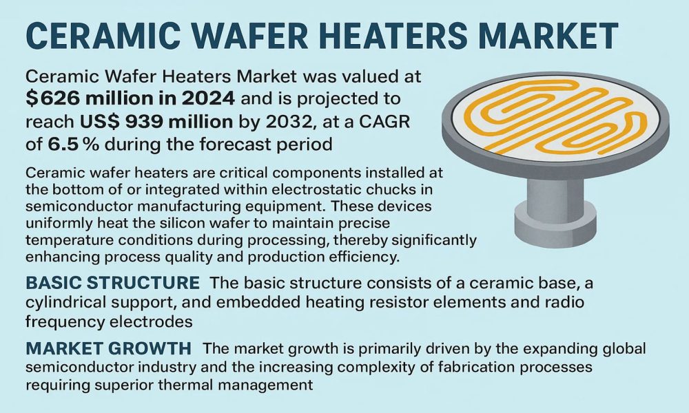 Ceramic Wafer Heaters Market: 626M in 2024 → 939M by 2032, CAGR 6.5 ...