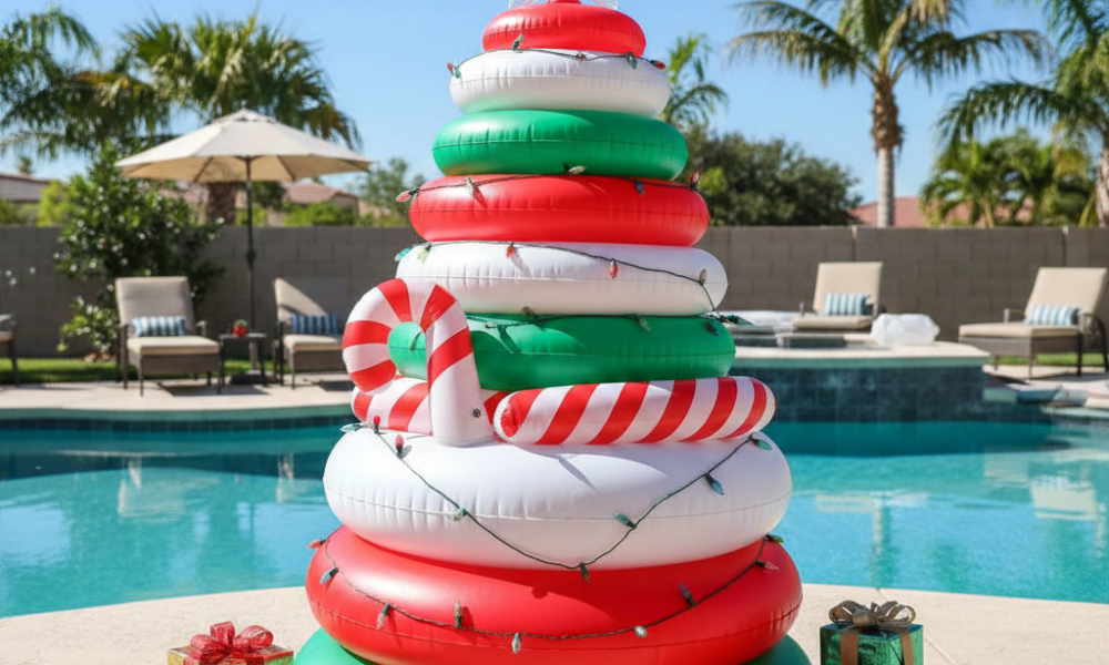 How to Make a Pool Float Christmas Tree for a Fun Holiday Twist - Newstrail