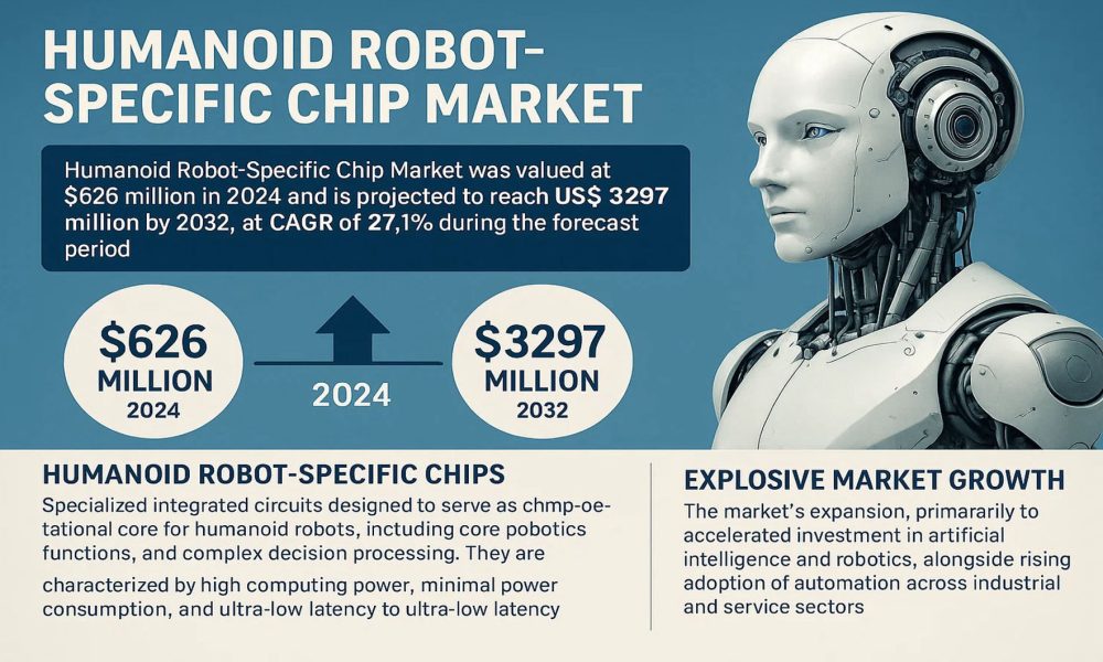 Humanoid Robot-Specific Chip Market was 626 million in 2024 , at a CAGR ...