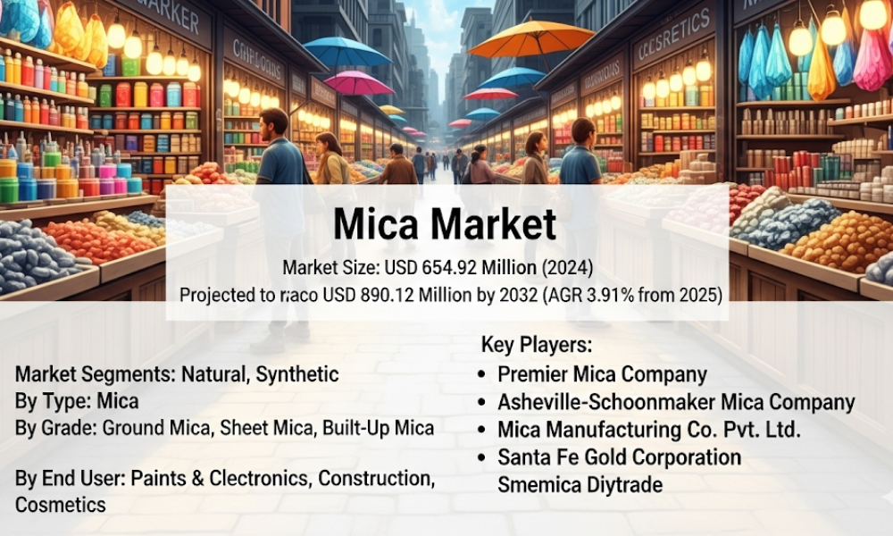 Mica Market to Reach USD 890.12 Mn by 2033 with 3.91% CAGR
