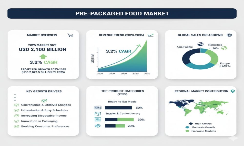 Global Pre-Packaged Food Market to Hit USD 295.7B by 2035 — Convenience ...